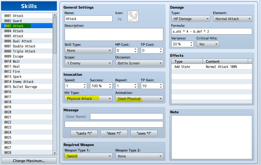 How Do I Make Actor Specific Default Attacks In Mv Rpg Maker Forums 0657